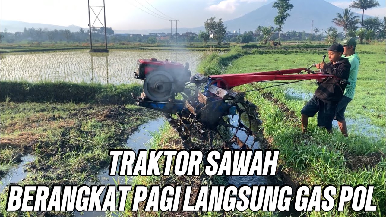 Berangkat Pagi Traktor Sawah Langsung Turun Garap Lahan - Yanmar Tf85 - YouTube