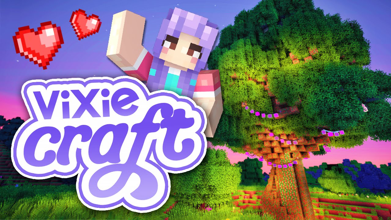 Minecraft: VixieCraft ˖ ° | Part 2 - PINK TREEHOUSE - YouTube
