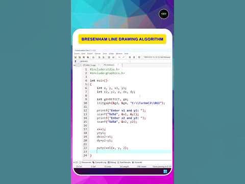 Bresenham Line Drawing Algorithm #cpp #graphics #cplusplus #code #cg # ...