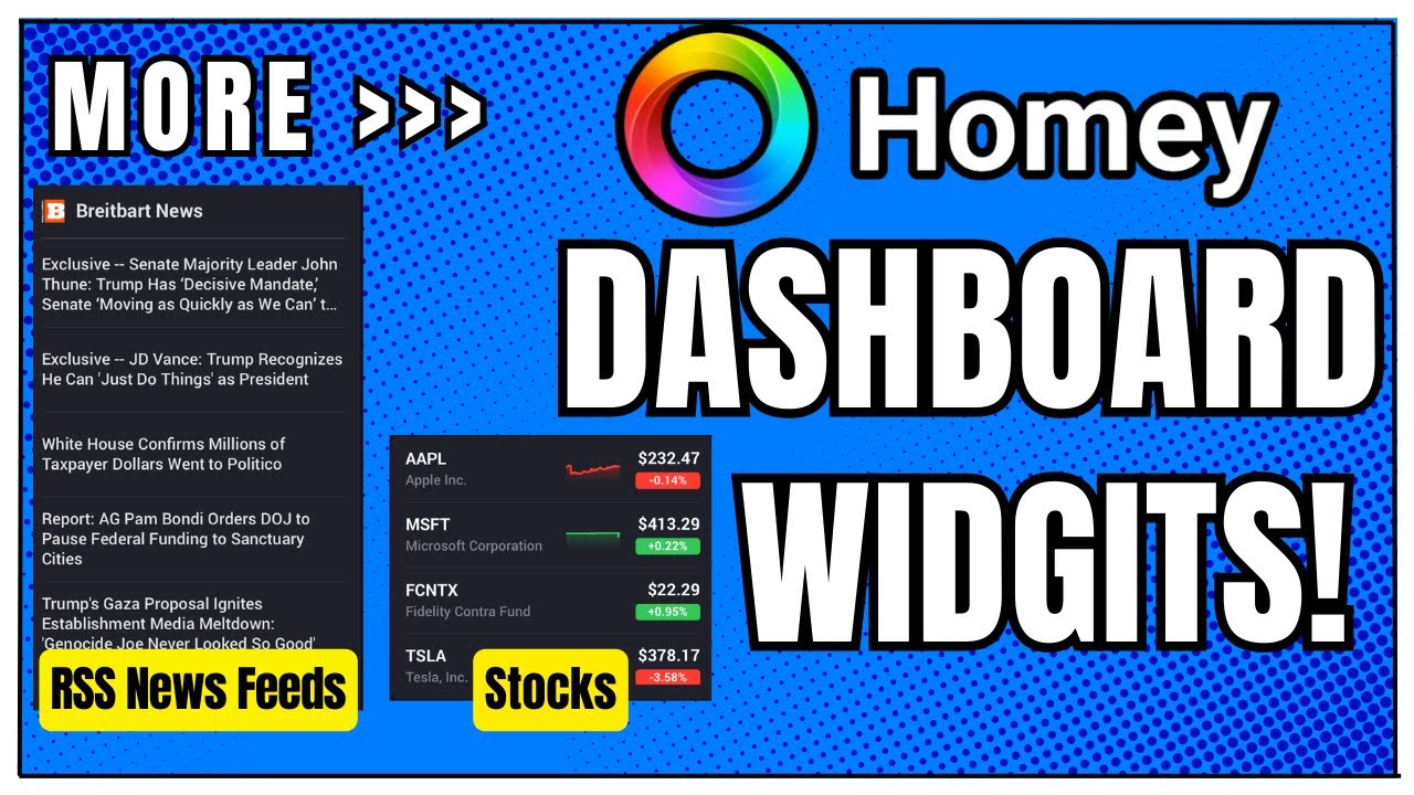 New Homey Pro Widgets! Track Stocks & News in Real Time! - YouTube