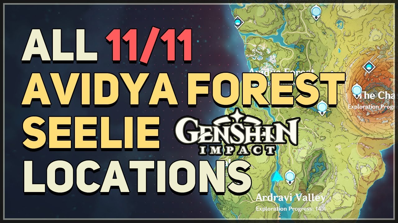 All 11 Avidya Forest Seelie Locations Genshin Impact - YouTube