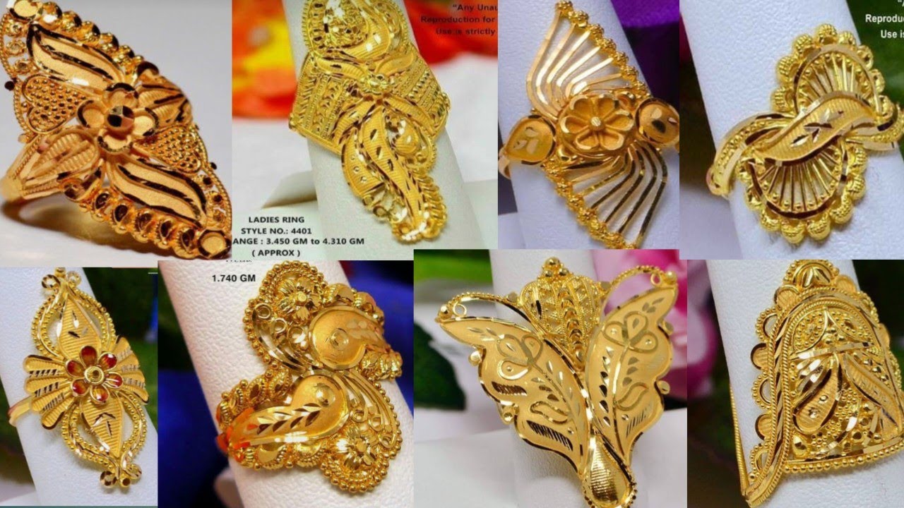 22k gold ring(ladies ring)2gm to4gm//#goldjwellry #jwellarycollection ...