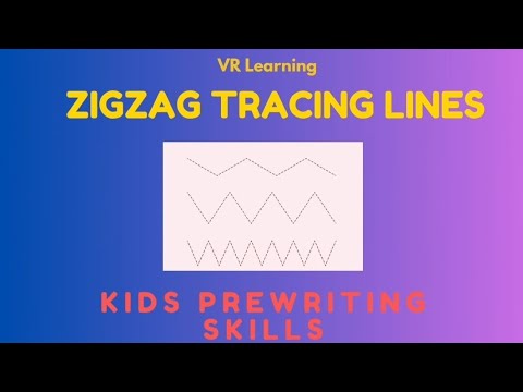 Zigzag tracing lines-18 || kids prewriting skills || zigzag lines ...