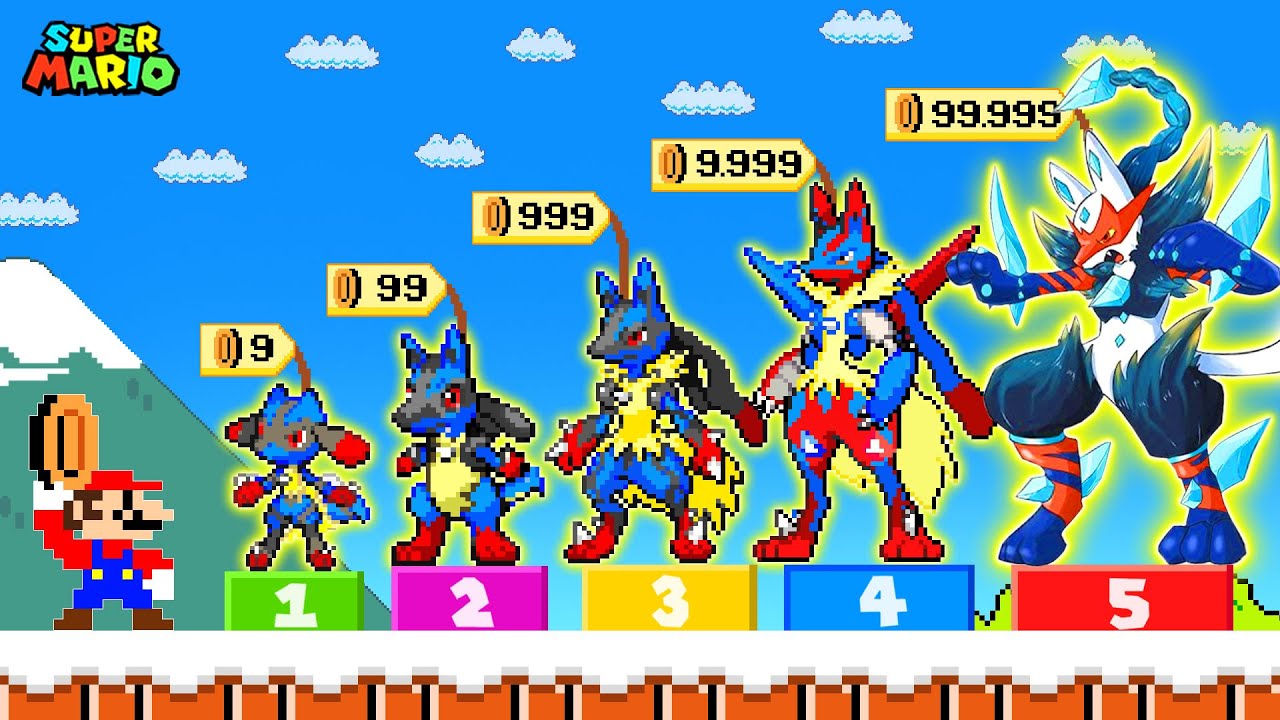 Mario and Pokemon. How All Sinnoh Pokemon Evolve in Super Mario Bros ...