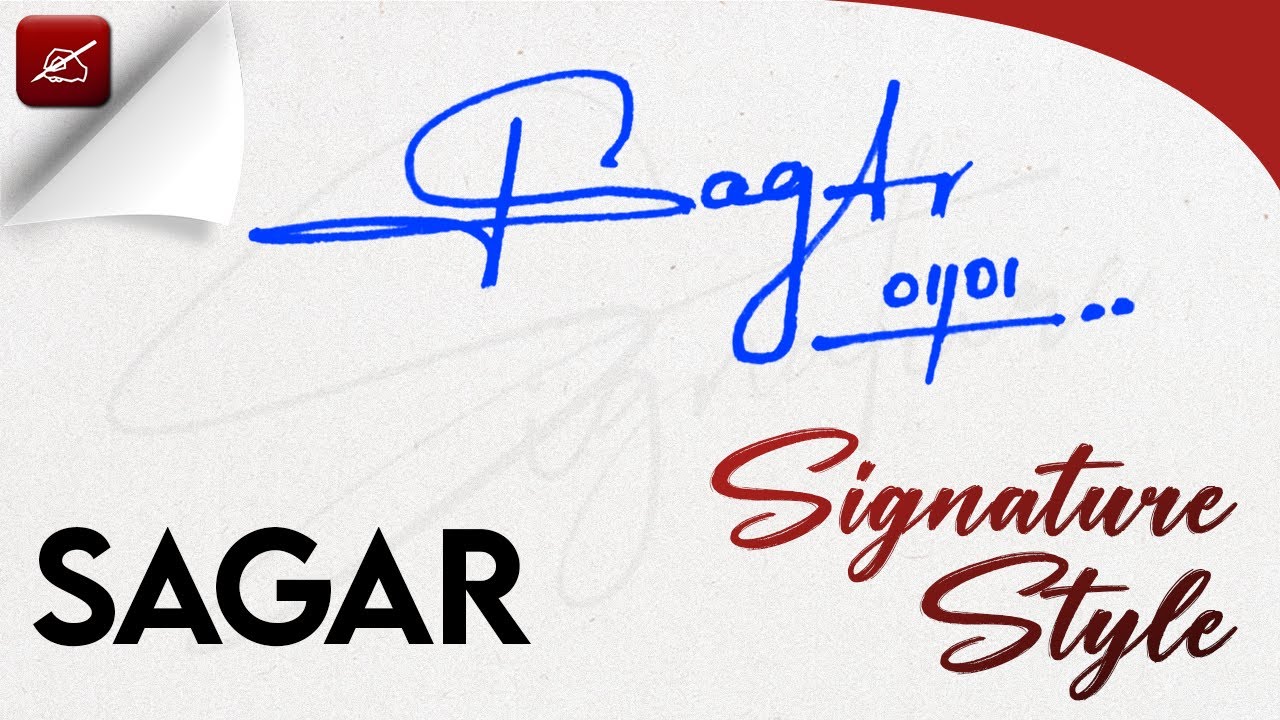 ️ Sagar Name Signature Style Request Done | S signature style | S ...