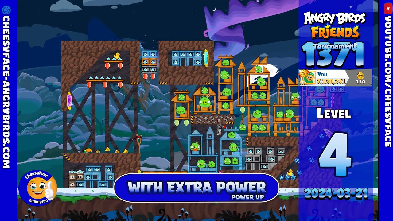 HOW TO GET the HIGHEST SCORE POWER-UP for Level 4 in Angry Birds ...