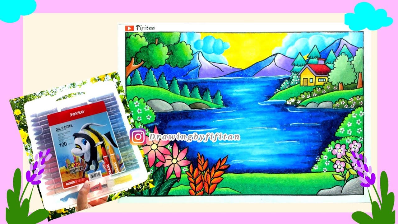 Tutorial Menggambar Mudah Tema PEMANDANGAN ep 556 - YouTube