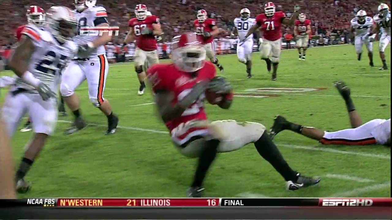 Georgia Bulldogs vs Auburn :: Washaun Ealey Touchdown (HD)! - YouTube