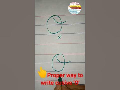 How to write cursive letter 'O' -english - Proper way to write cursive ...