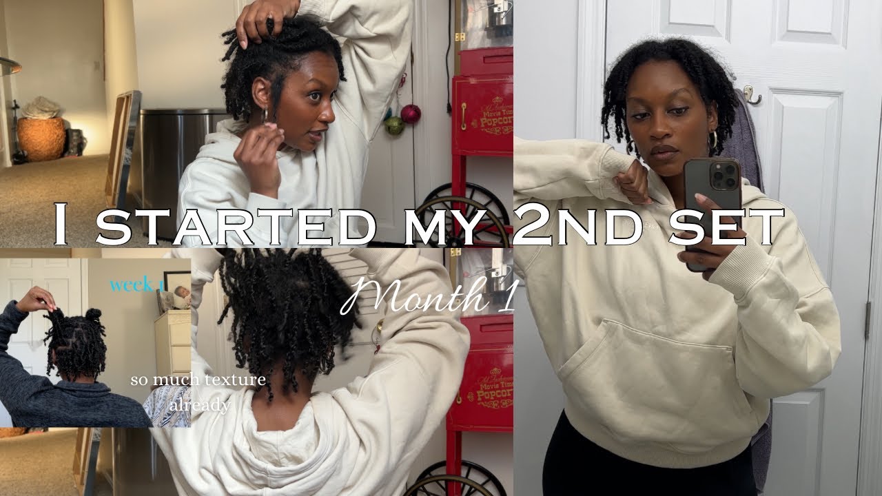 Starting My 2nd Set Of Locs | 2 strand twist starter locs | loc count ...