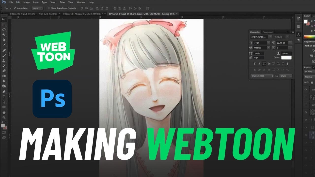 DRAWING + COLORING MY WEBTOON - YouTube
