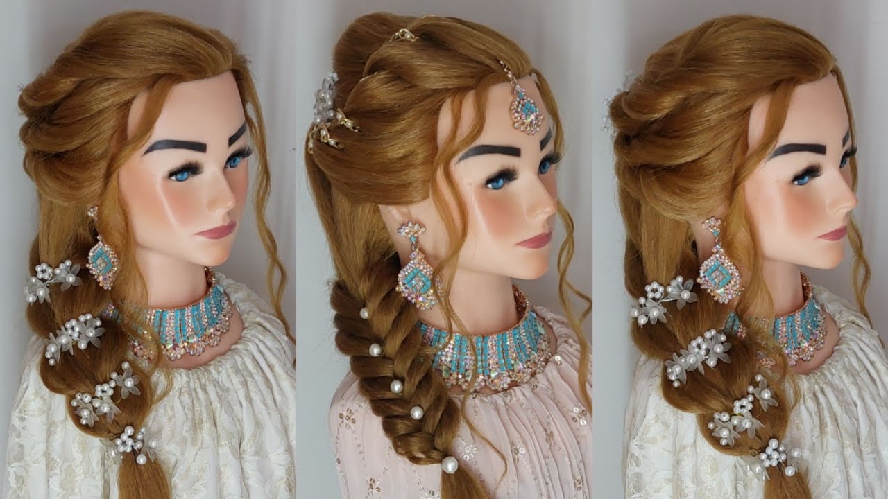2 Easy Side Braid Hairstyle In 15 Minutes | Side Braid For Mehndi/Haldi ...