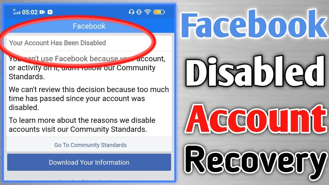How To Recover Disabled Facebook Account in 2022 - Your Account has ...