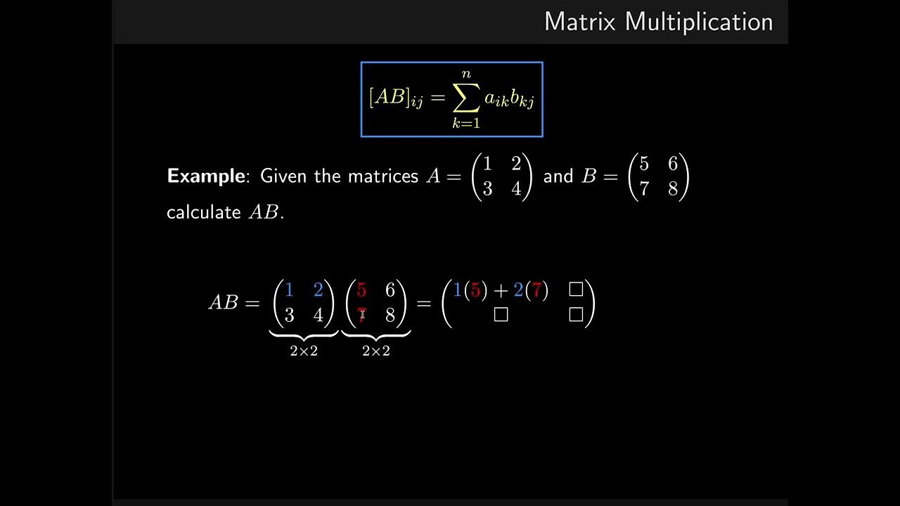 Matrix multiplication - YouTube