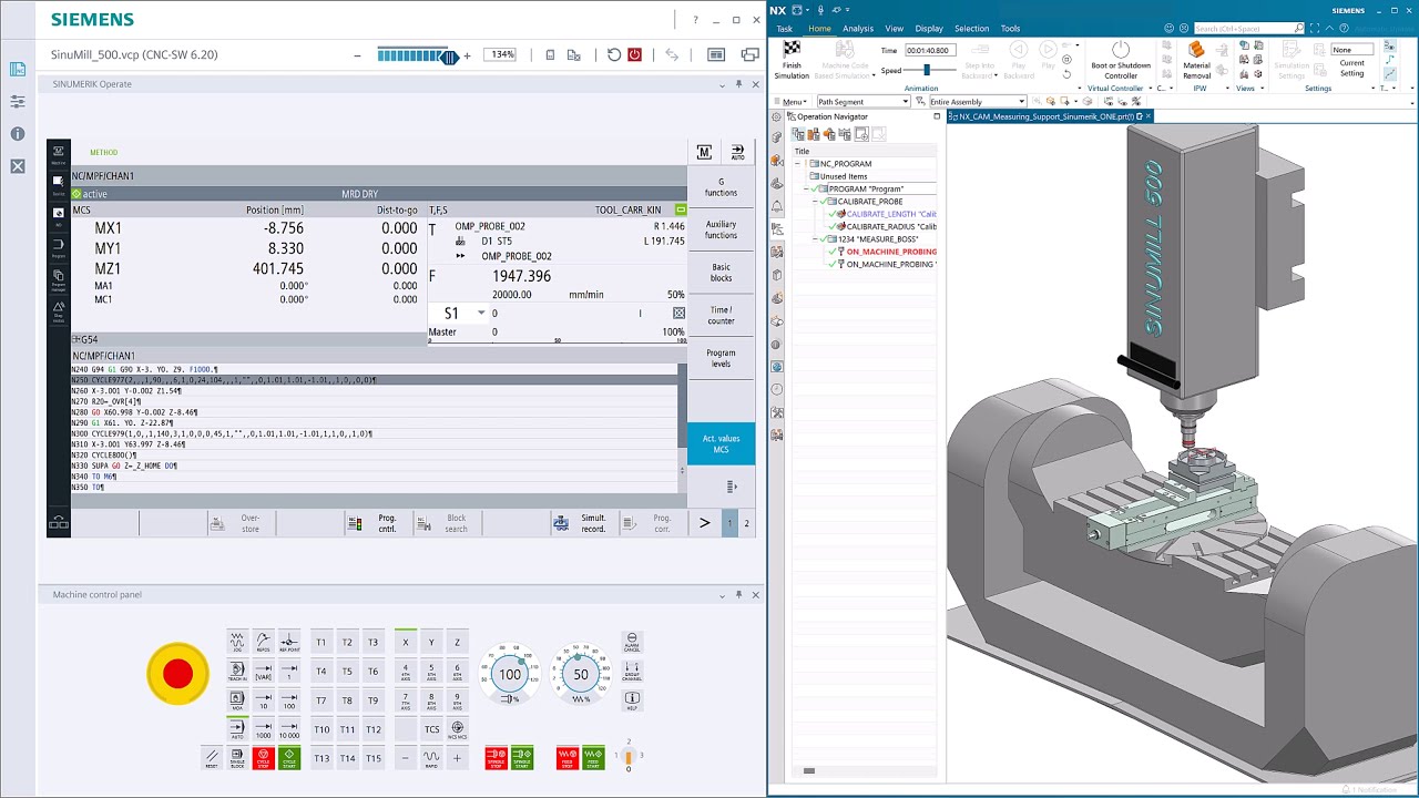 NX CAM Sinumerik One Integration - Measuring Support - YouTube