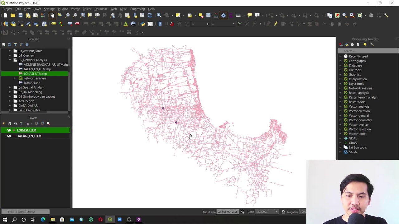5. QGIS Network Analysis Part1 Shortest Path - YouTube