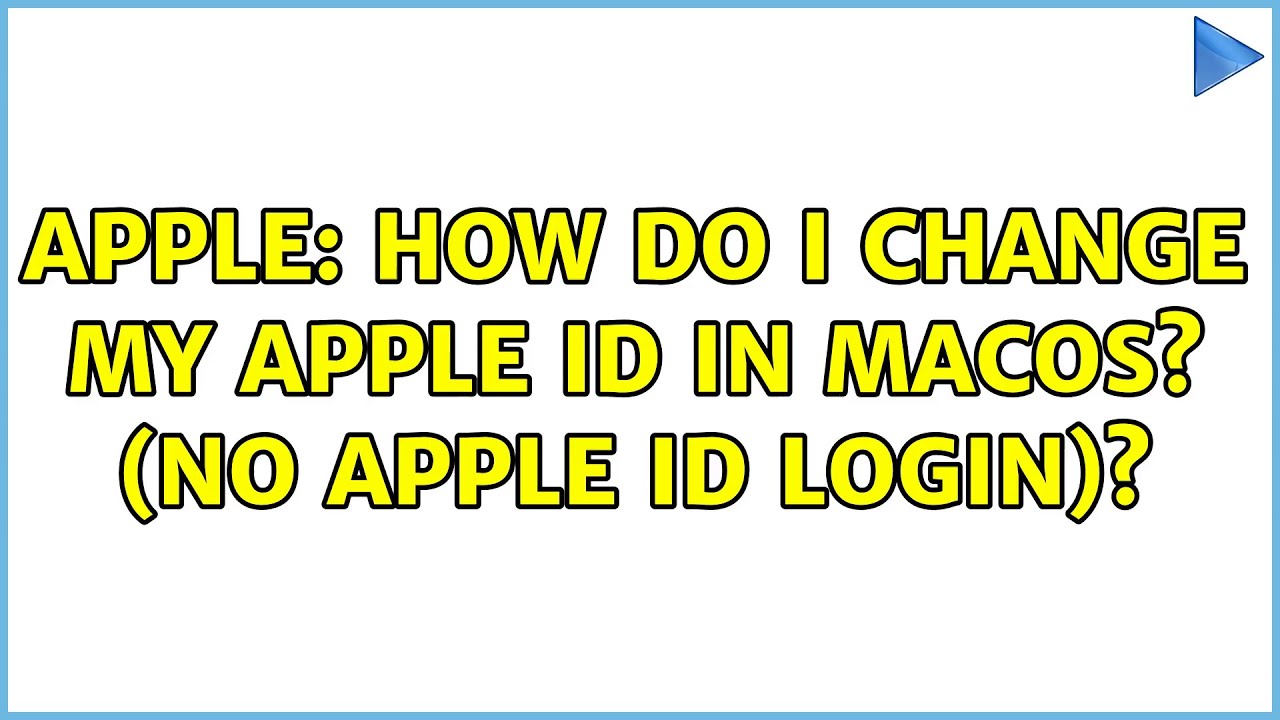Apple How Do I Change My Apple ID In MacOS no Apple ID Login 2 Solutions YouTube apple-how-do-i-change-my-apple-id-in-macos-no-apple-id-login-2-solutions-youtube