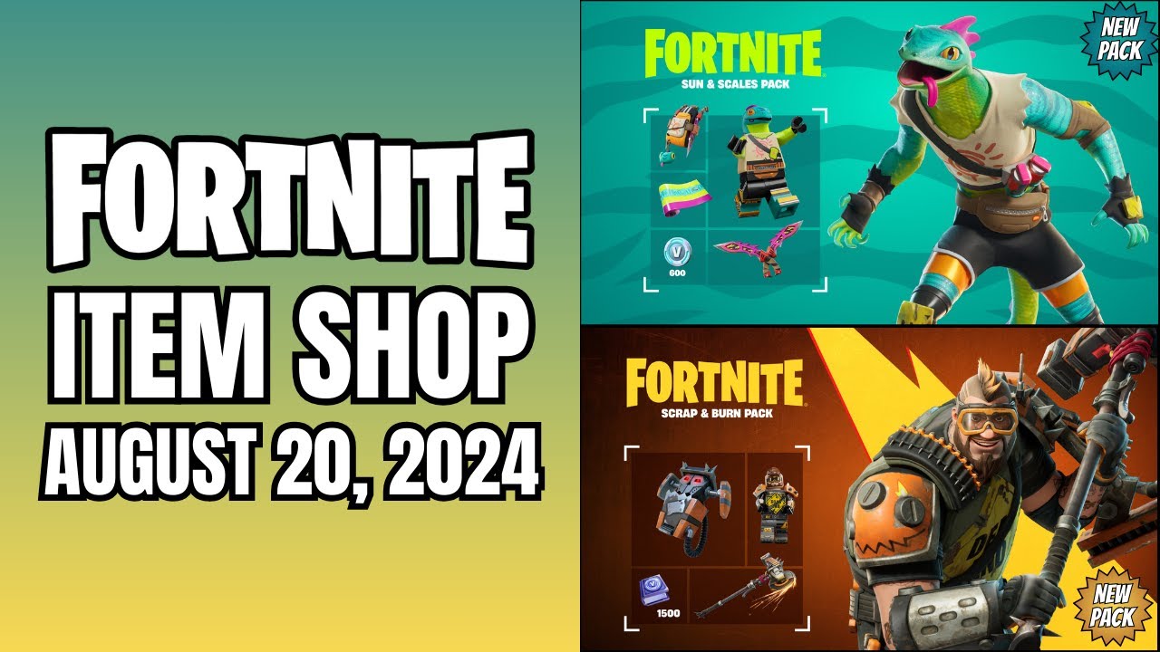 Fortnite Item Shop NEW Starter Pack & Save The World Pack (August 20 ...