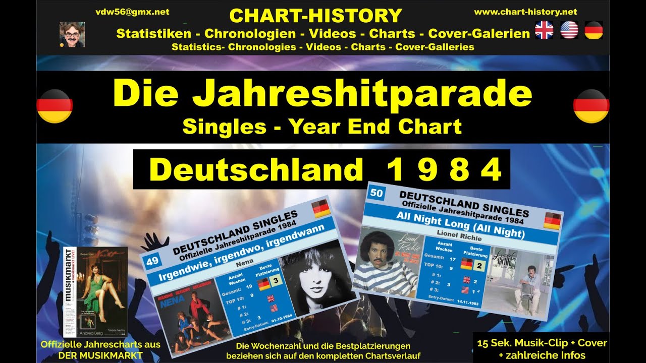 Year-End-Chart Singles Deutschland 1984 vdw56 - YouTube