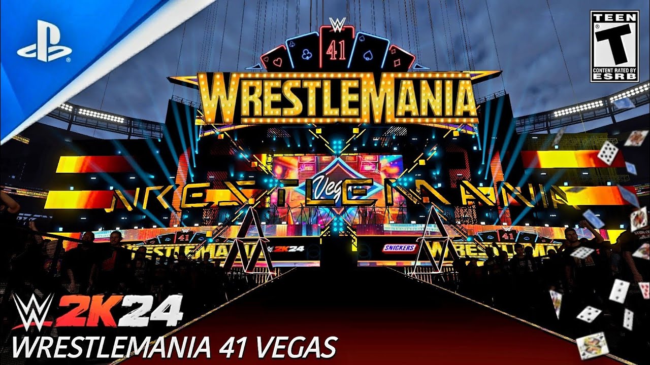 WRESTLEMANIA 41 VEGAS ARENA w/ ENTRANCES | WWE2K24 NEW COMMUNITY ...