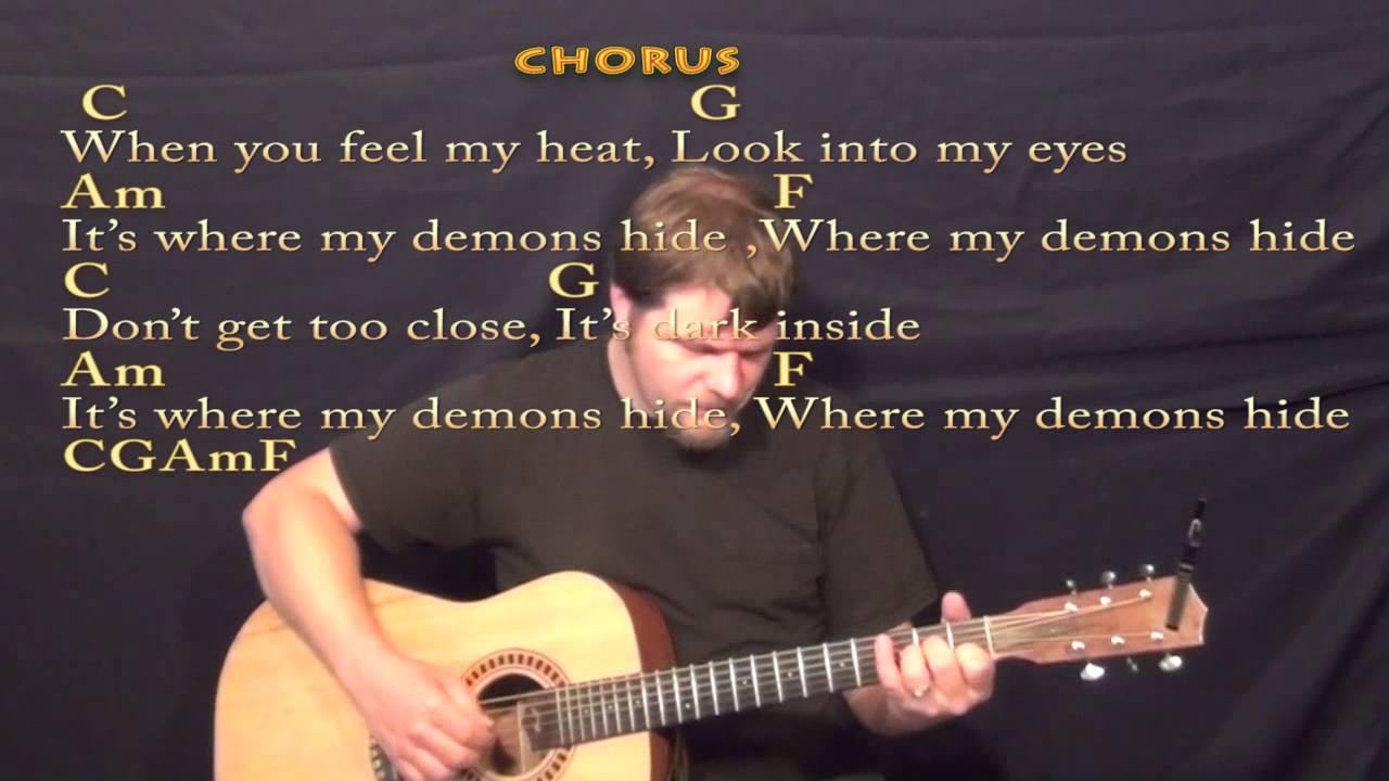 Demons (Imagine Dragons) Fingerstyle Guitar Cover Lesson with Chords ...