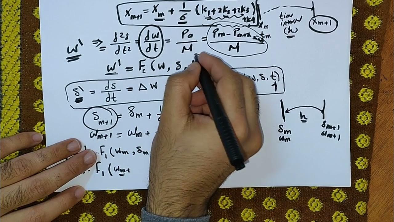 Numerical solution of swing equation: Runge Kutta 4th order method - YouTube