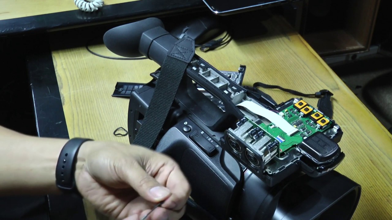Removing Defective XLR Mic Connector from Panasonic AC 90 Video Camera ...