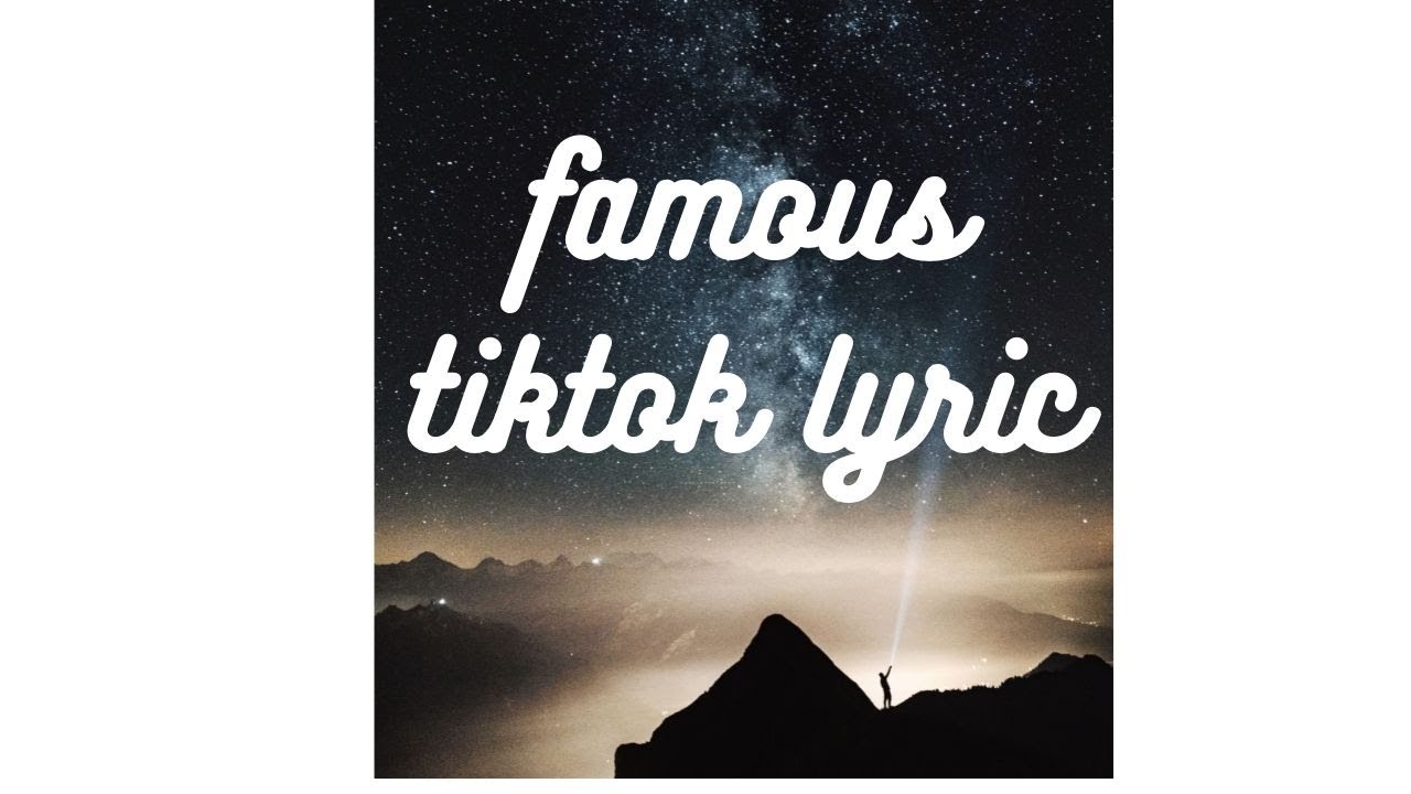 Famous Tik Tok song lyric - YouTube