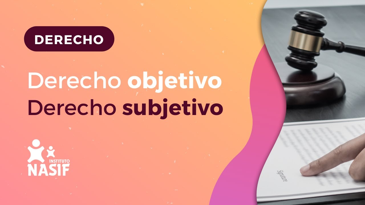 PreU Derecho | Derecho Objetivo y Derecho Subjetivo - YouTube