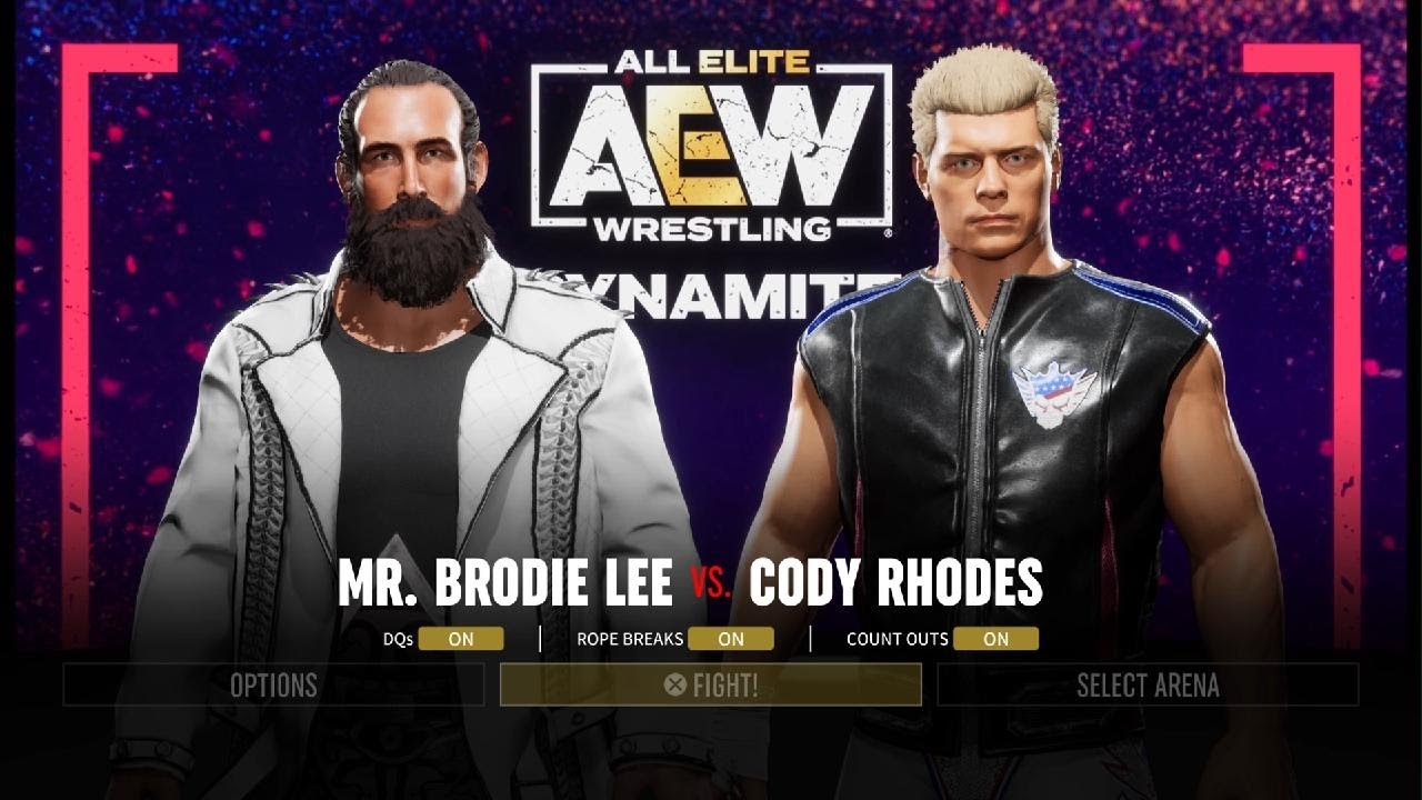 AEW: Fight Forever Mr. Brodie Lee Vs. Cody Rhodes - YouTube