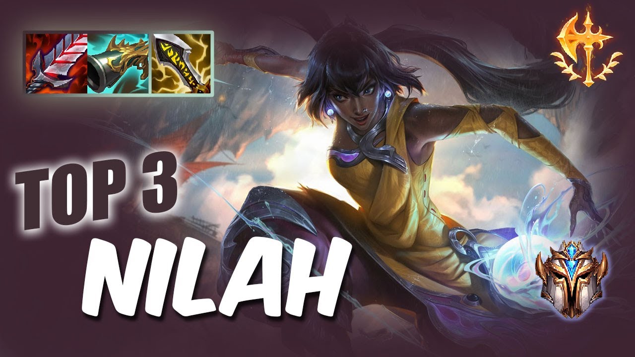 [Wild Rift] Nilah top 3 - RUSH Challenger ranked game + build - YouTube