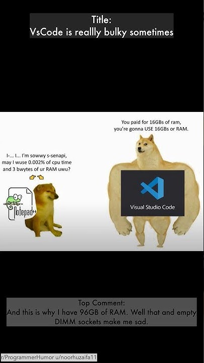 VsCode is reallly bulky sometimes - Best of r/ProgrammerHumor for Oct ...