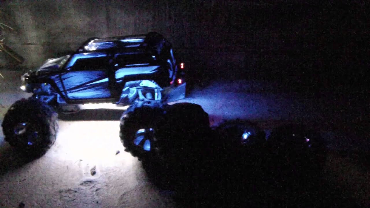 Traxxas Summit Custom LED Underglow night lights - YouTube