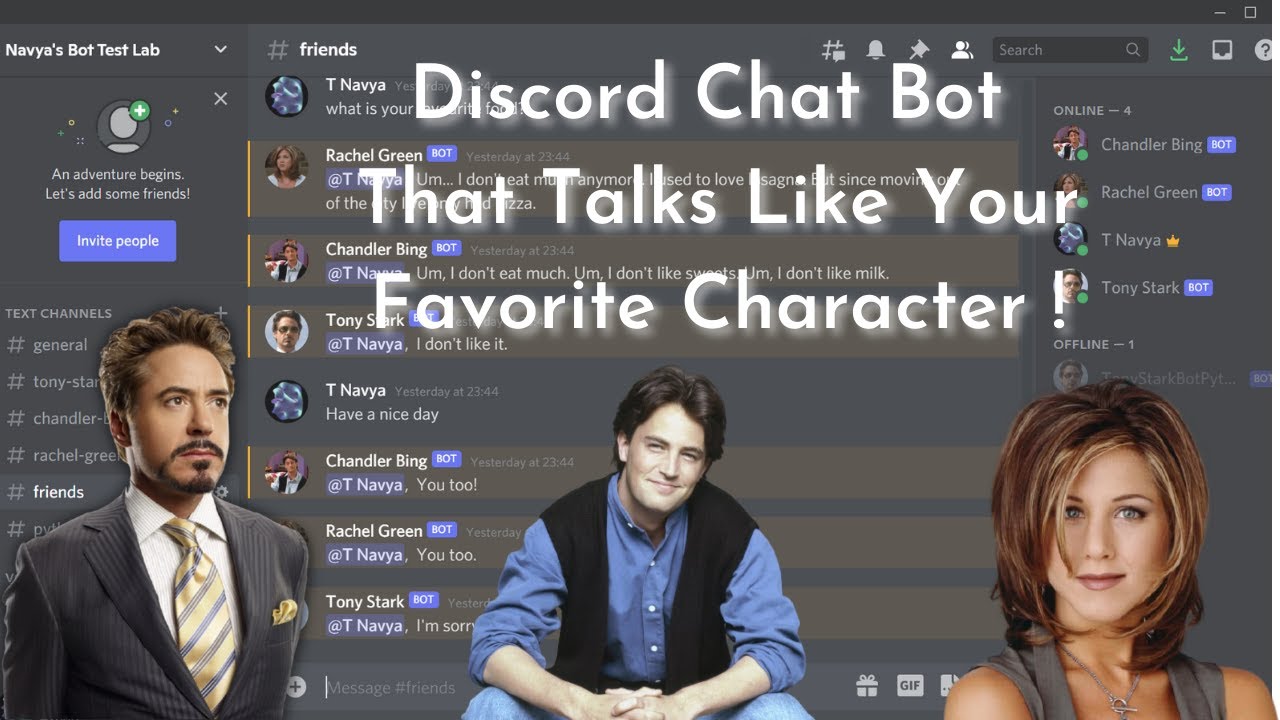 Discord Chat Bot That Talks Like Your Favorite Character - YouTube