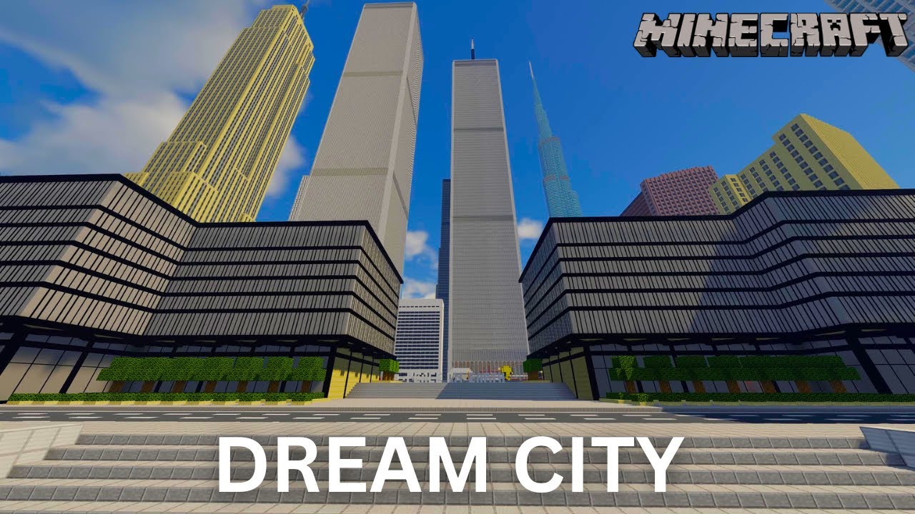 DREAM CITY | HUGE MINECRAFT CITY + DOWNLOAD LINK - YouTube
