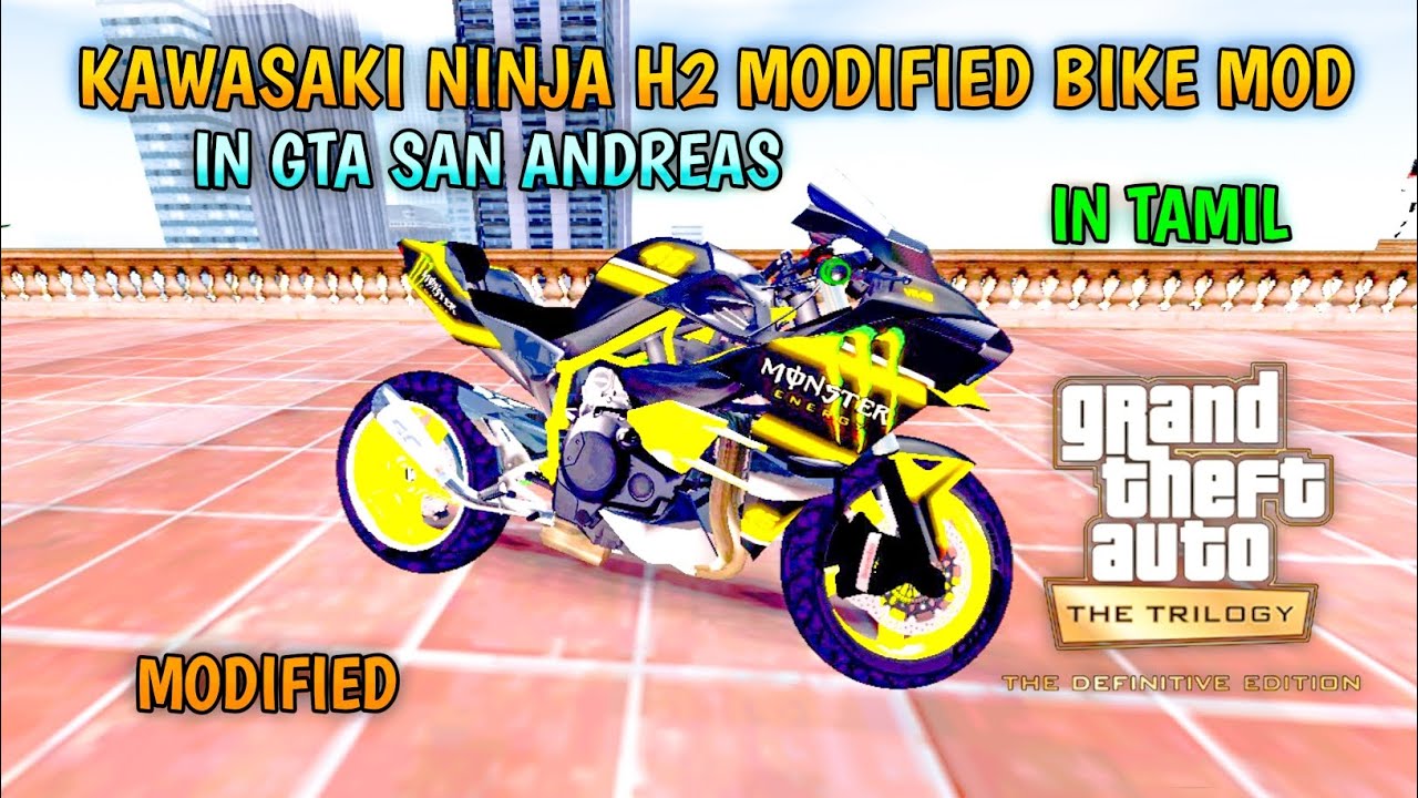 Kawasaki Ninja h2 bike modify mod in GTA san Andreas #gtasanandreas ...