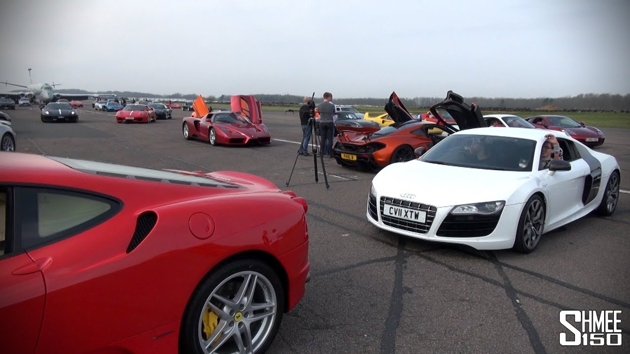 150 Supercars in a Traffic Jam - SCD Secret Meet - YouTube