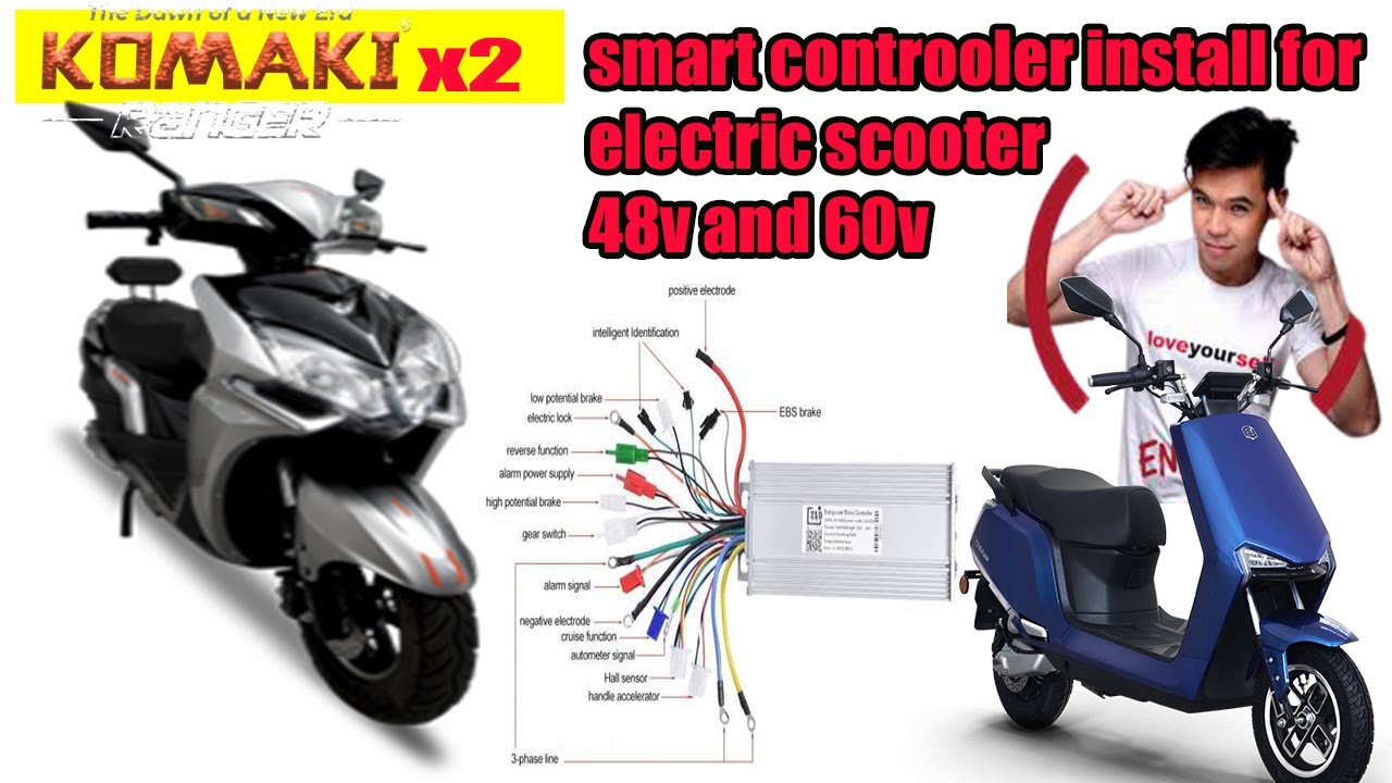 smart controoler install for electric scooter 48v and 60v data sealt ...