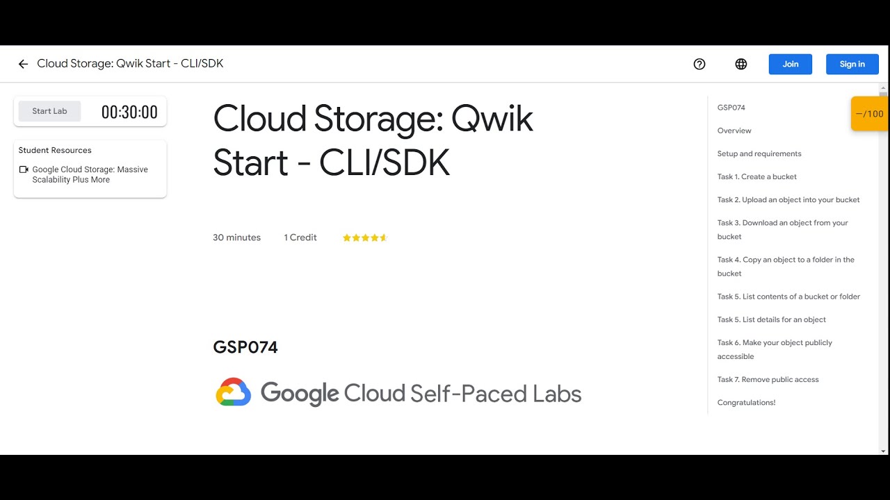 Cloud Storage: Qwik Start - CLI/SDK (GSP074) #googlecloud # ...