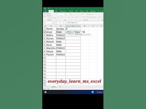 How to add Mr. and Ms. according to gender with excel function || How ...