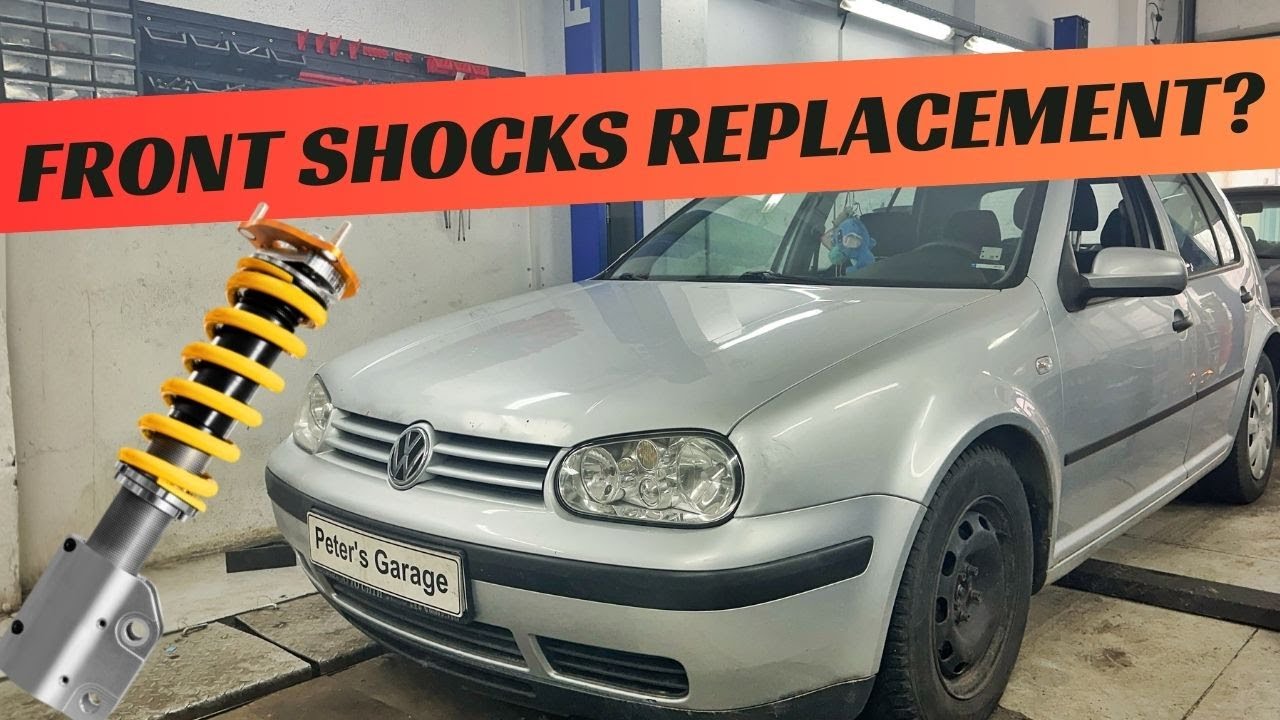 VW Golf 4 Front shock absorber, spring and strut support mount ...