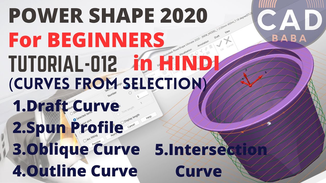 Create Curves from selection | Power Shape 2020 | STL | Reverse ...