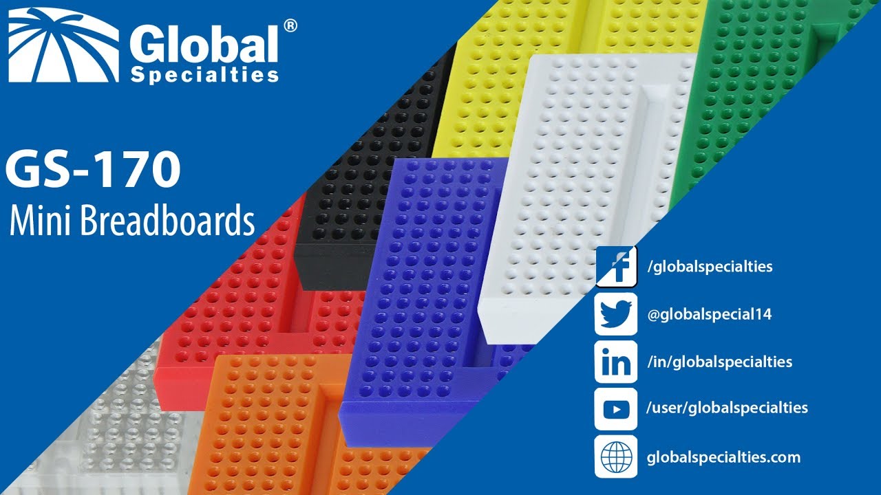 GS-170 Mini Multi-Colored Breadboards - YouTube