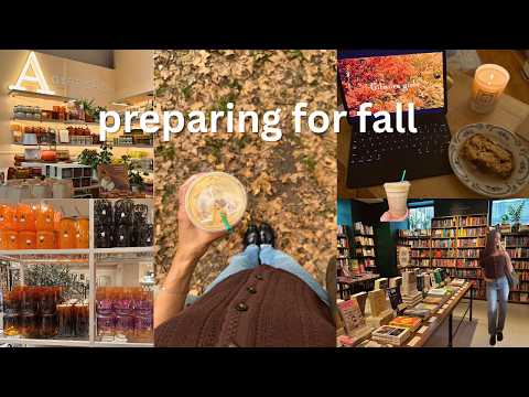 preparing for fall 🍂🍁 bookstore browsing, fall shopping, seasonal drinks & cozy baking