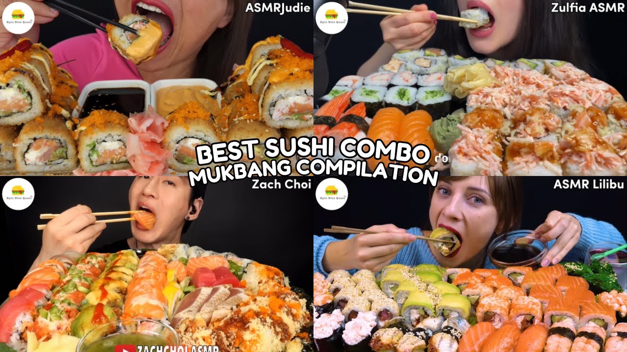 ASMR | BEST SUSHI COMBO MUKBANG COMPILATION | - YouTube