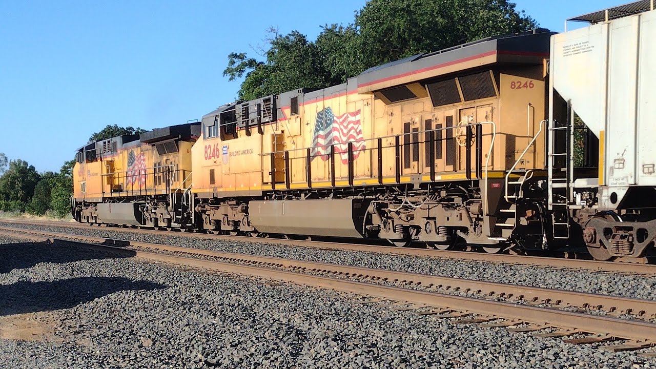 UP 6690 leads a SB grain train on 6-10-2024 - YouTube