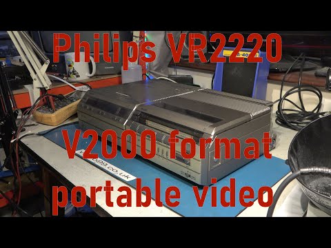 Philips VR2220 portable V2000 format video recorder and VR2120 tuner/timer.  Part 1.