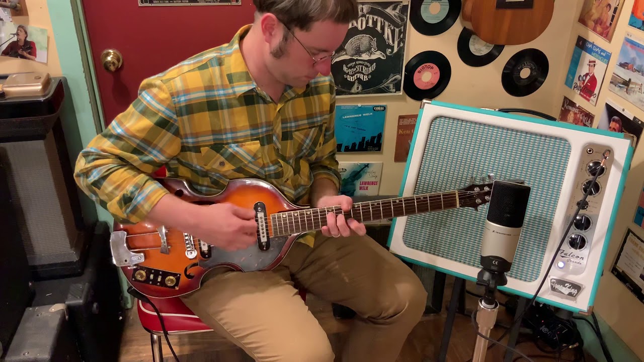 1960s Conrad (Japan-made) fiddle-style hollowbody electric guitar - YouTube