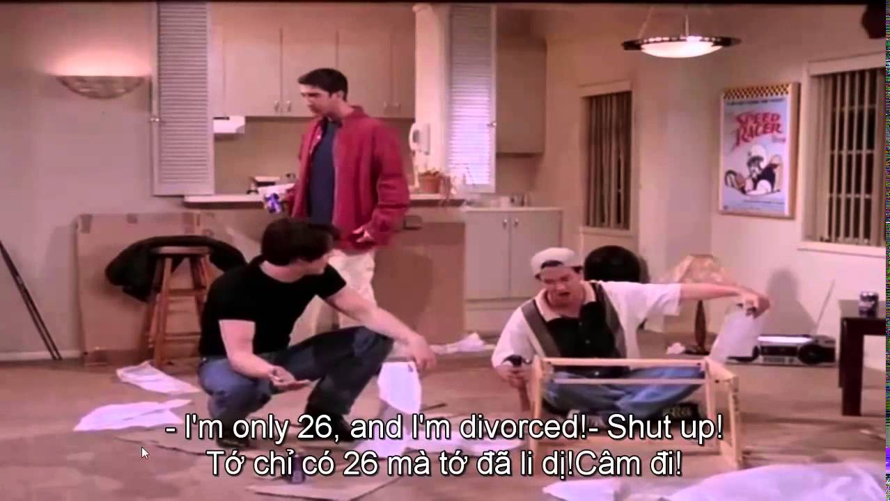 Cảnh 8 s1e1 phim friends học tiếng anh hay nhất - YouTube