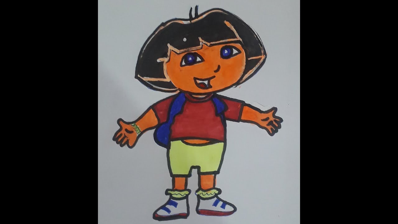 How to draw Dora| Dora drawing|Dora Draing step by step| Drawing and ...